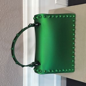 L.A.Charms | Bags | Green Pvc Handbagcrossbag Nwt | Poshmark